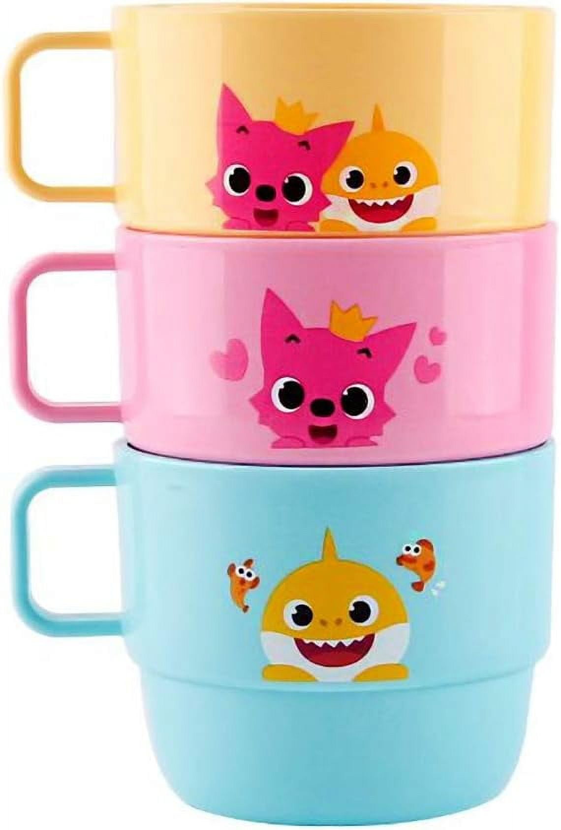 Pinkfong Baby Shark Cup with Handle-3P Family Plastic Cups (230ml ...