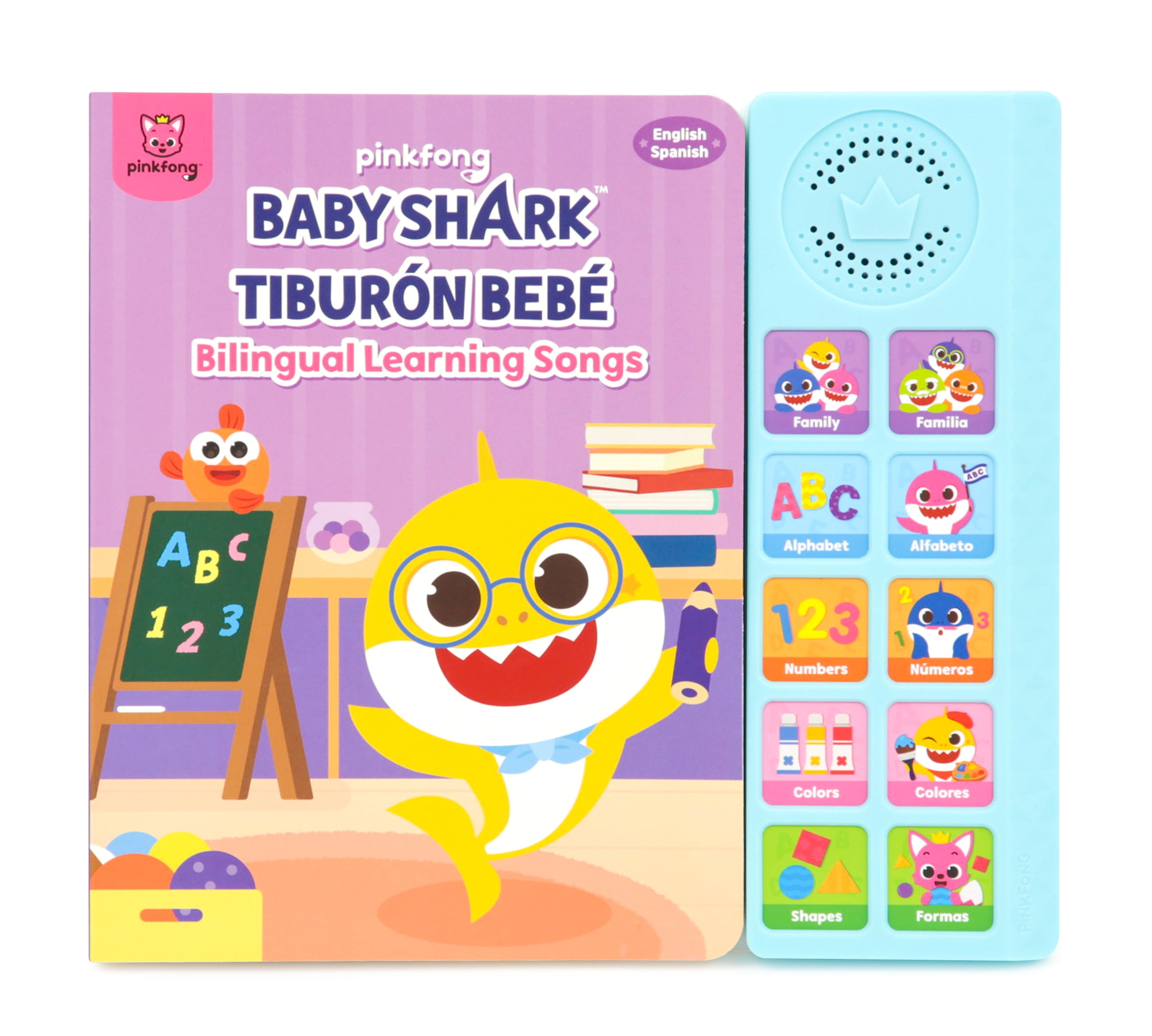 Pinkfong Baby Shark Bilingual Learning Songs Sound Book with 10 Musical ...
