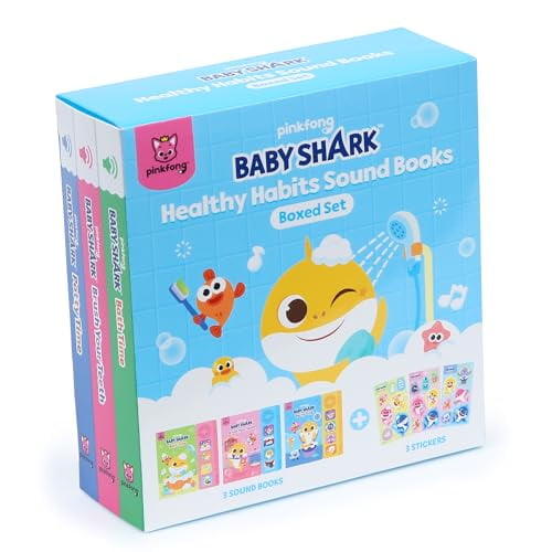 Pinkfong Baby Shark Healthy Habits 4 Button Sound Books Boxed Set(3 ...