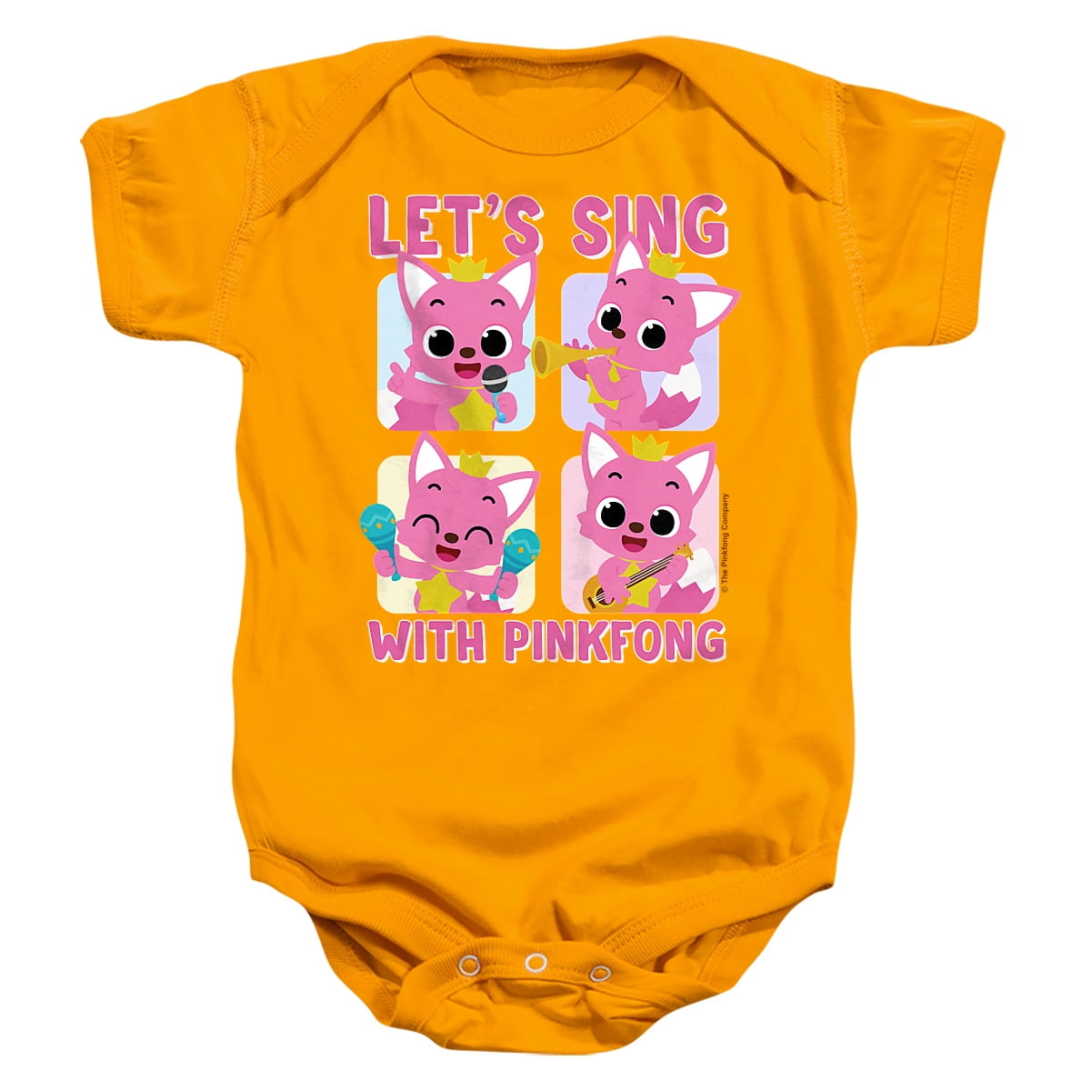 Pinkfong Lets Sing Unisex Infant Snap Suit for Baby, Gold, Large ...
