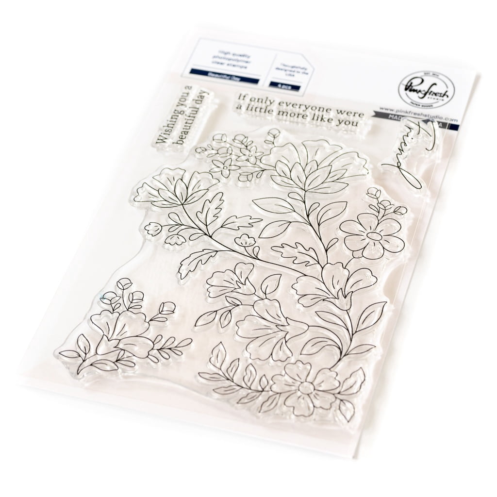 Pinkfresh Studio Clear Stamp Set 4"X6"-Beautiful Day - Walmart.com