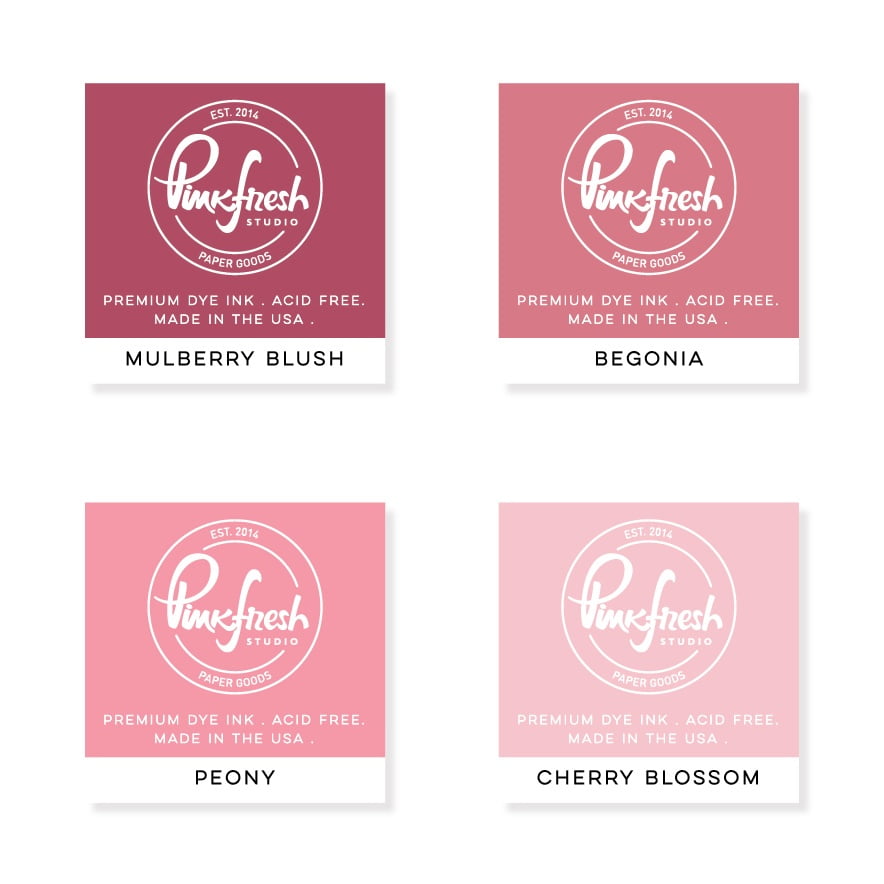 Pinkfresh Studio Premium Dye Cube Ink Pads 4 Colors-Rose Garden ...