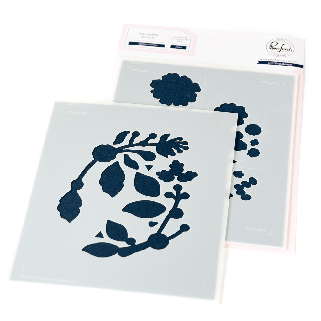 Pinkfresh Studio Stencils-Stylized Florals - Walmart.com