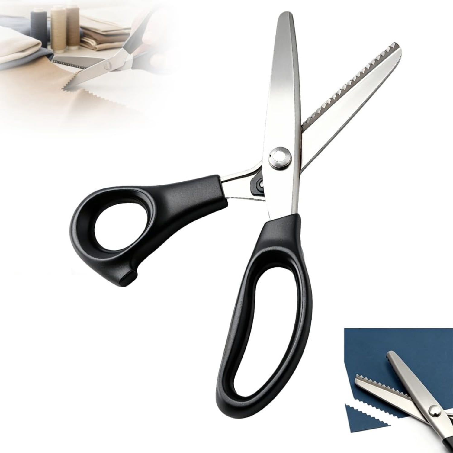 Pinking Shears for Sewing, 10-Inch Zigzag Fabric Scissors with ...