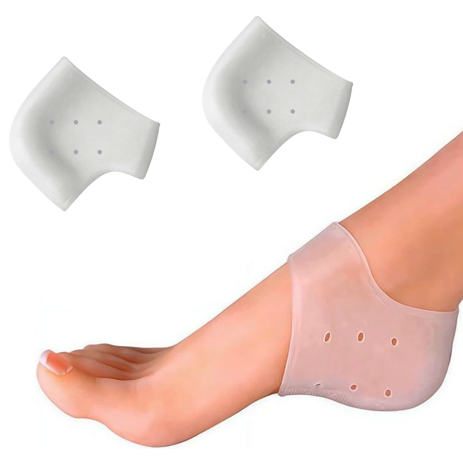 Pinkiou 1 Pair Silicone Gel Heel Protector Heel Pads Cushion with ...