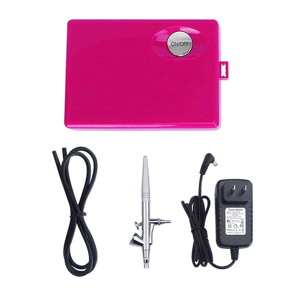 Pinkiou Airbrush Kit, Makeup Spray Gun Set, Mini Compressor, Pink, for ...