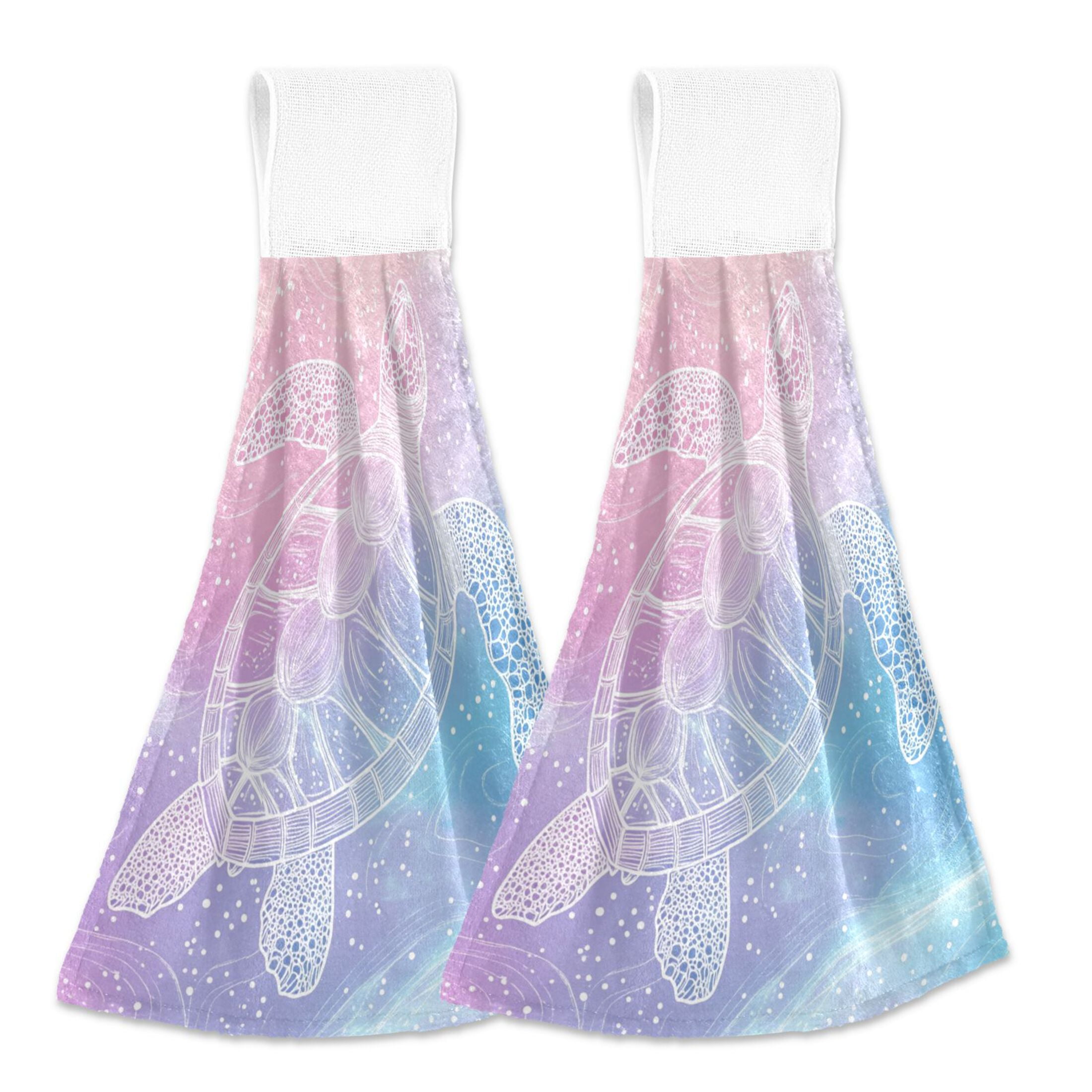 Pinkish Blue Mixture Colored Turtle Hanging Towels with Loop Hand ...