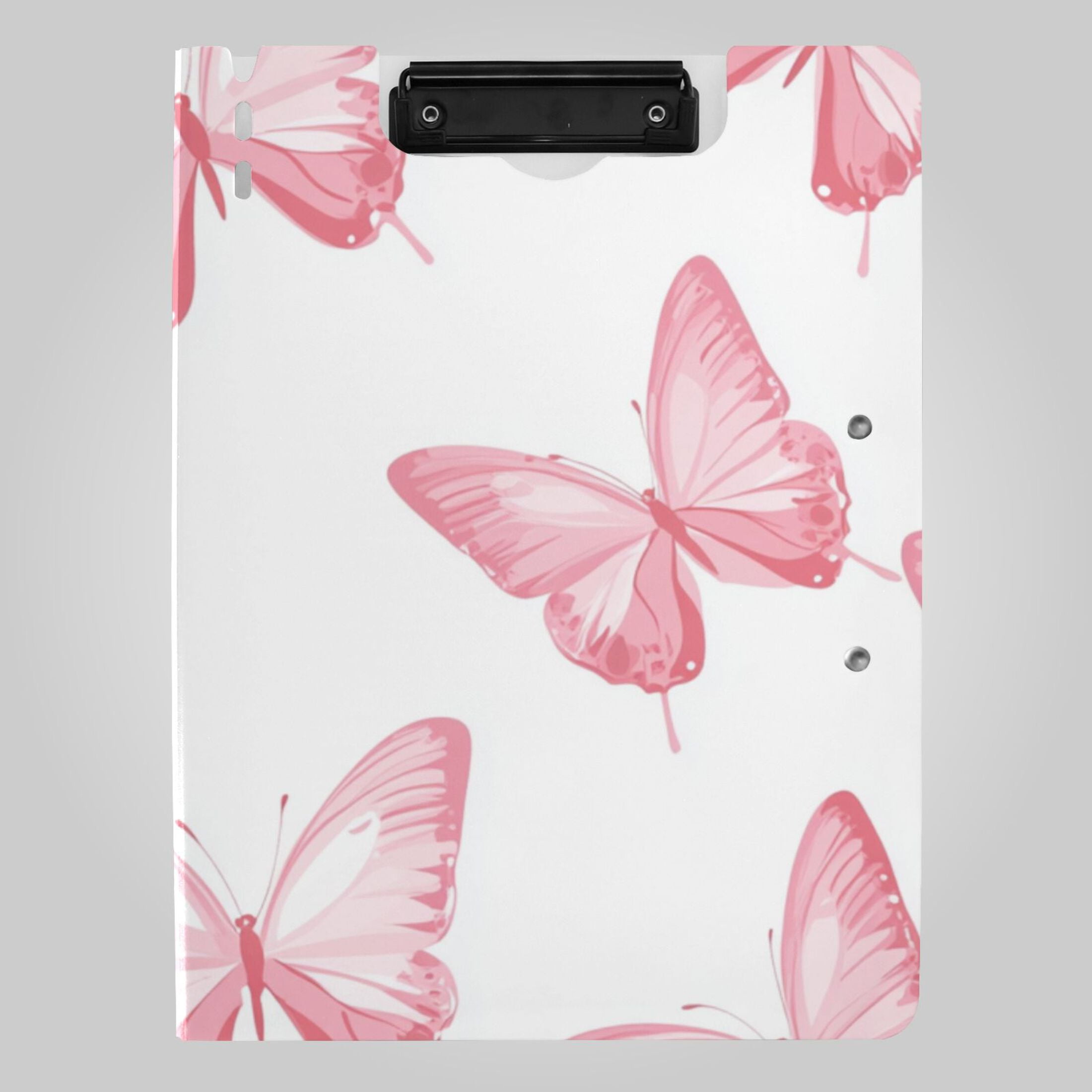 Pinkish Butterflies Foldable Binder Folder Clipboard with Pen Slot ...