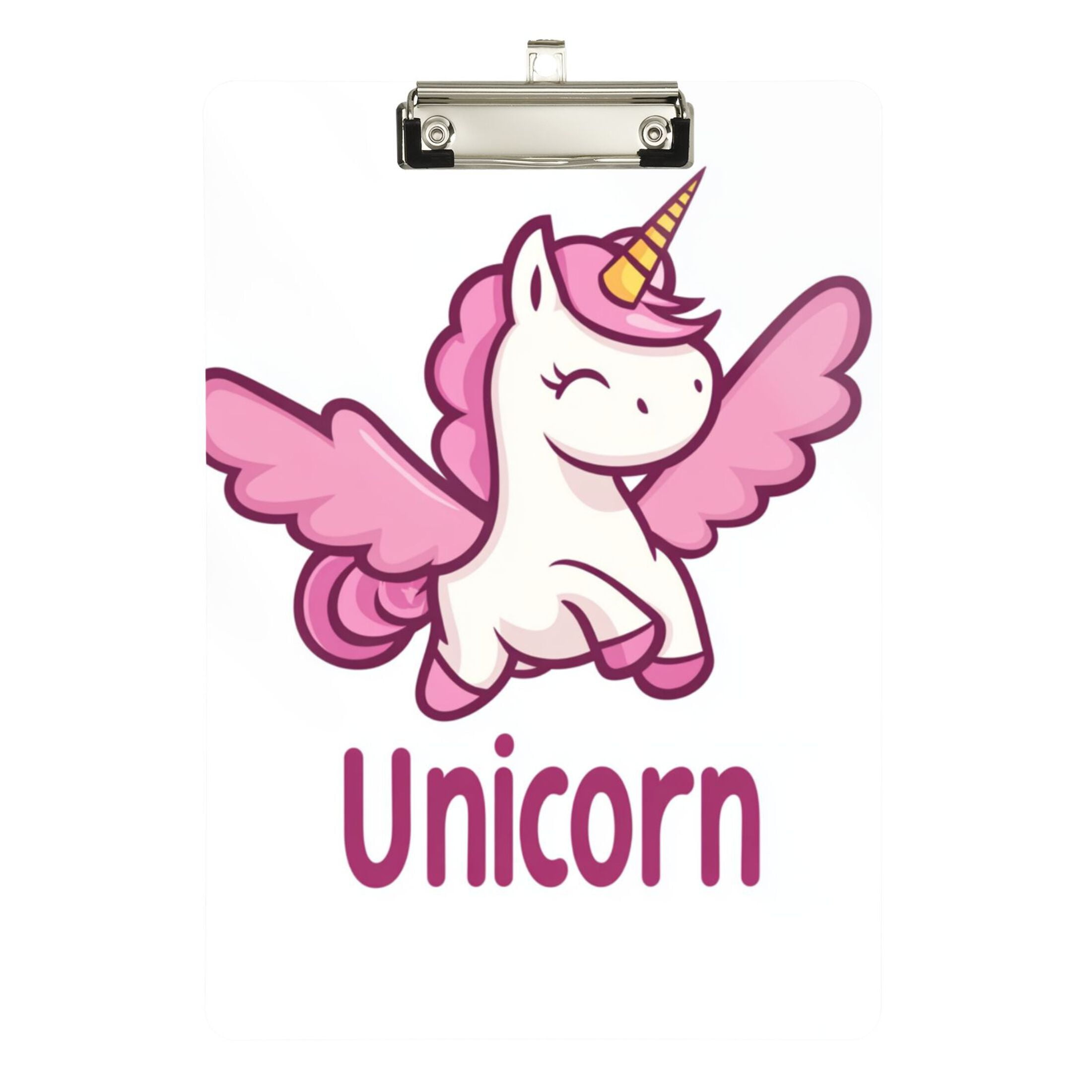Pinkish Cute Unicorns Acrylic Clipboard Drawing Board Clipboard with ...