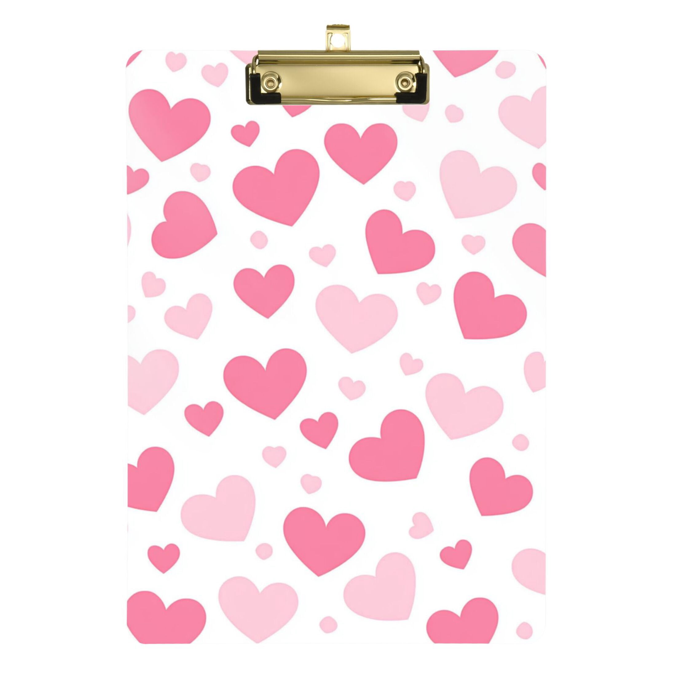 Pinkish Hearts Valentine Love Acrylic Clipboard Drawing Board Clipboard ...