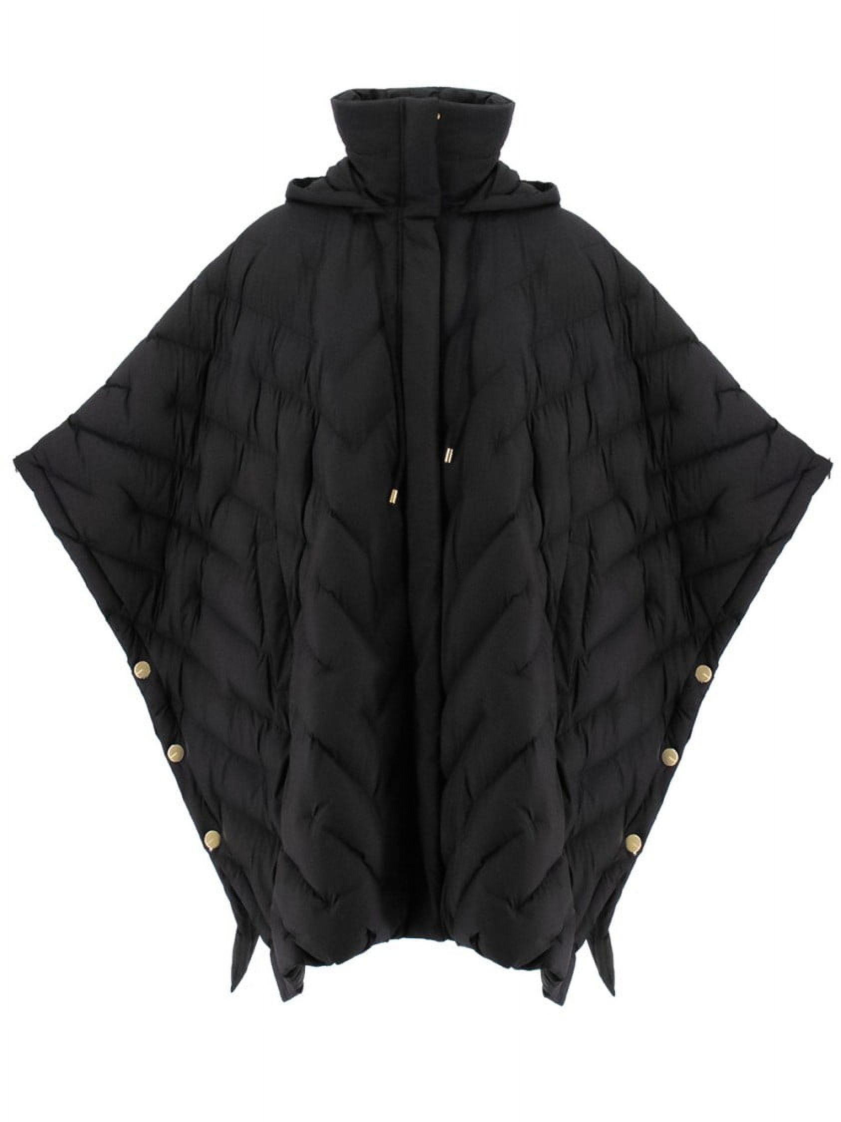 Pinko Black Padded Down Jacket With Cape Silhouette (Women's) - Walmart.com