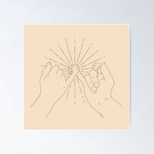 Pinky Agreement Poster Wall Art, Modern Wall Decor For Living Room ...