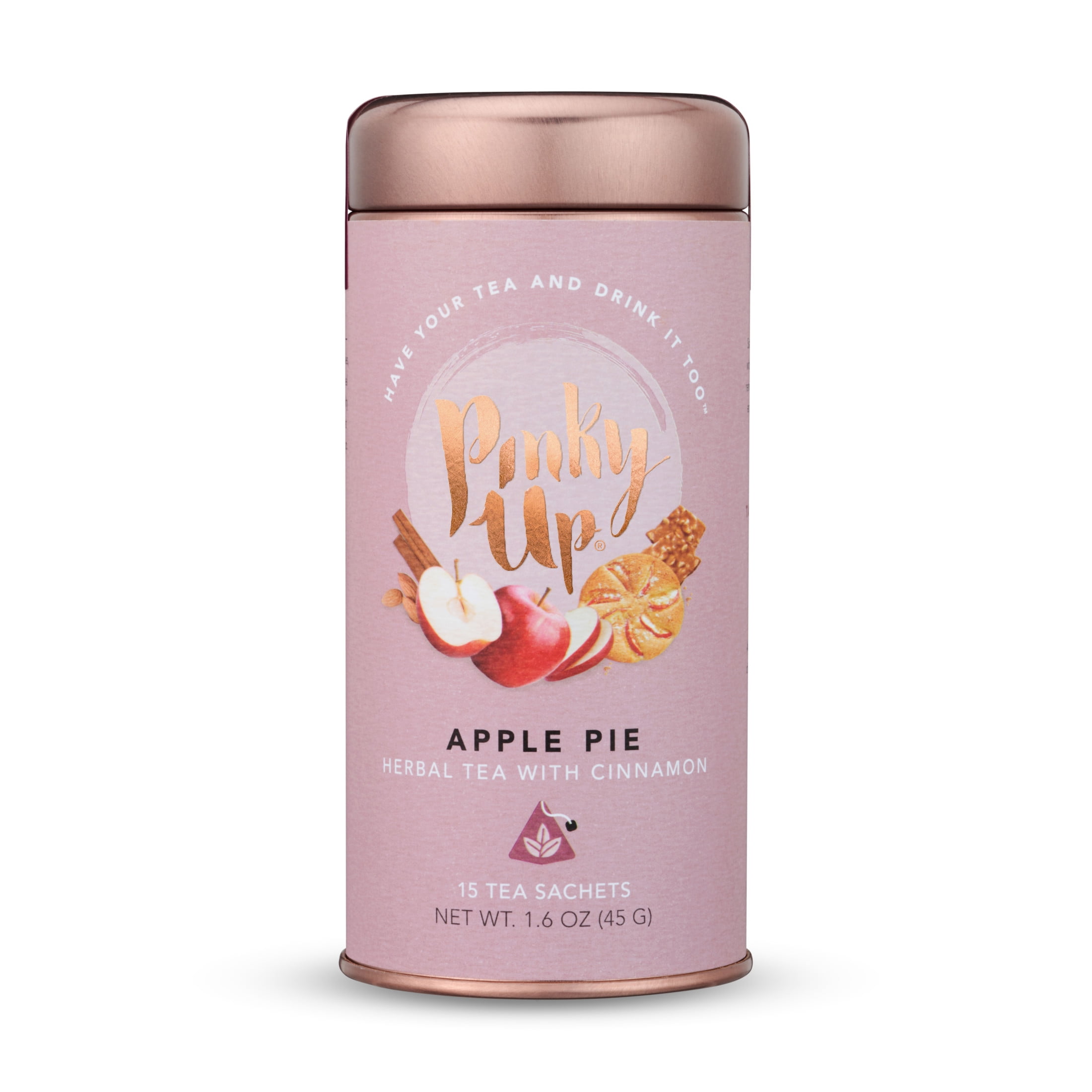 Pinky Up Apple Pie Herbal Tea with Cinnamon, Dessert Inspired, 15 Tea ...