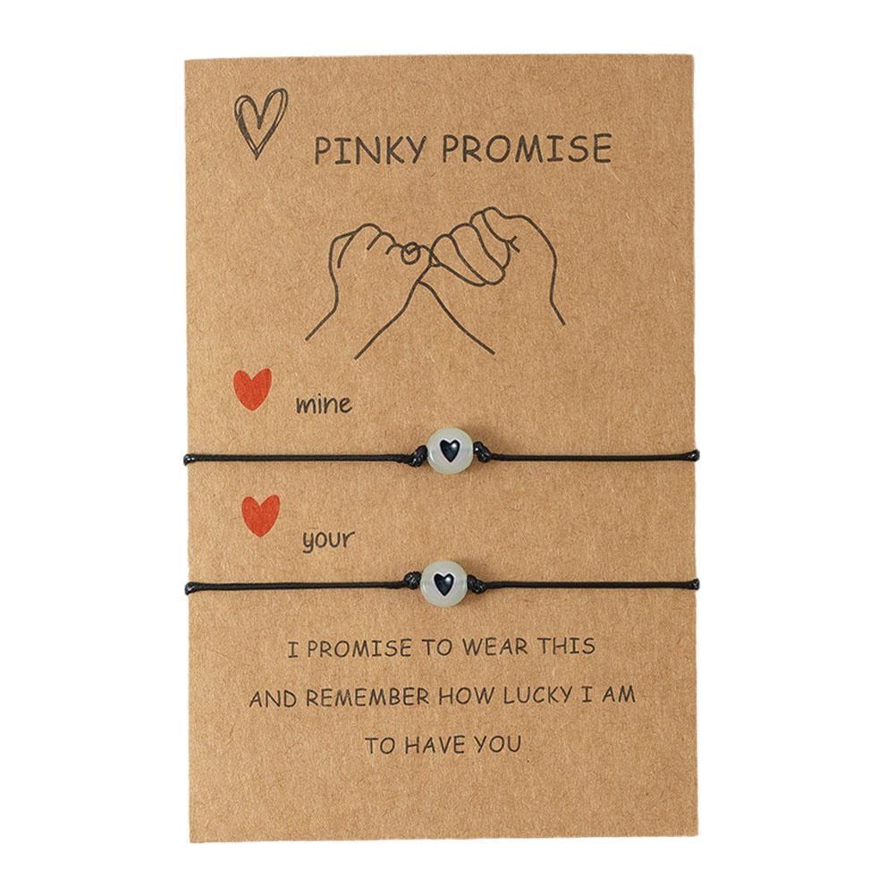 Pinky Promise Bracelets Friendship Couple Matching W Bracelet Luminous ...