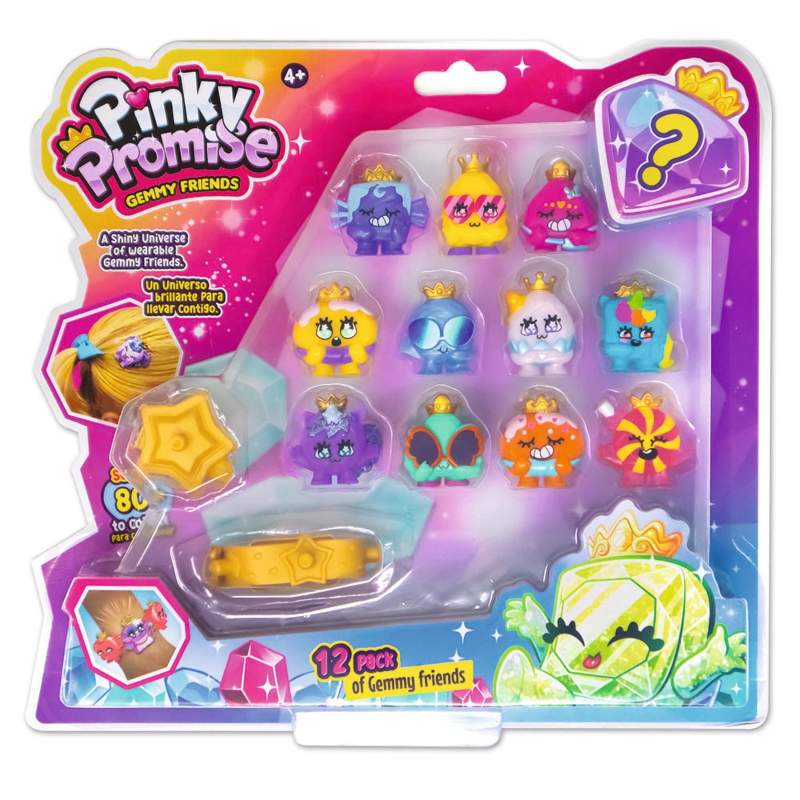 Pinky Promise Gemmy Friends Pretend Play Pack with 12 Surprise ...