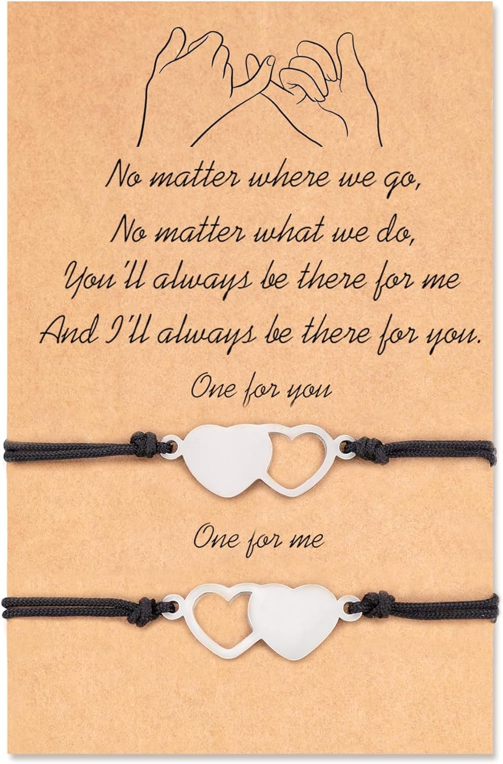 Pinky Promise Matching Relationship Bracelets For Friends Couple Family ...