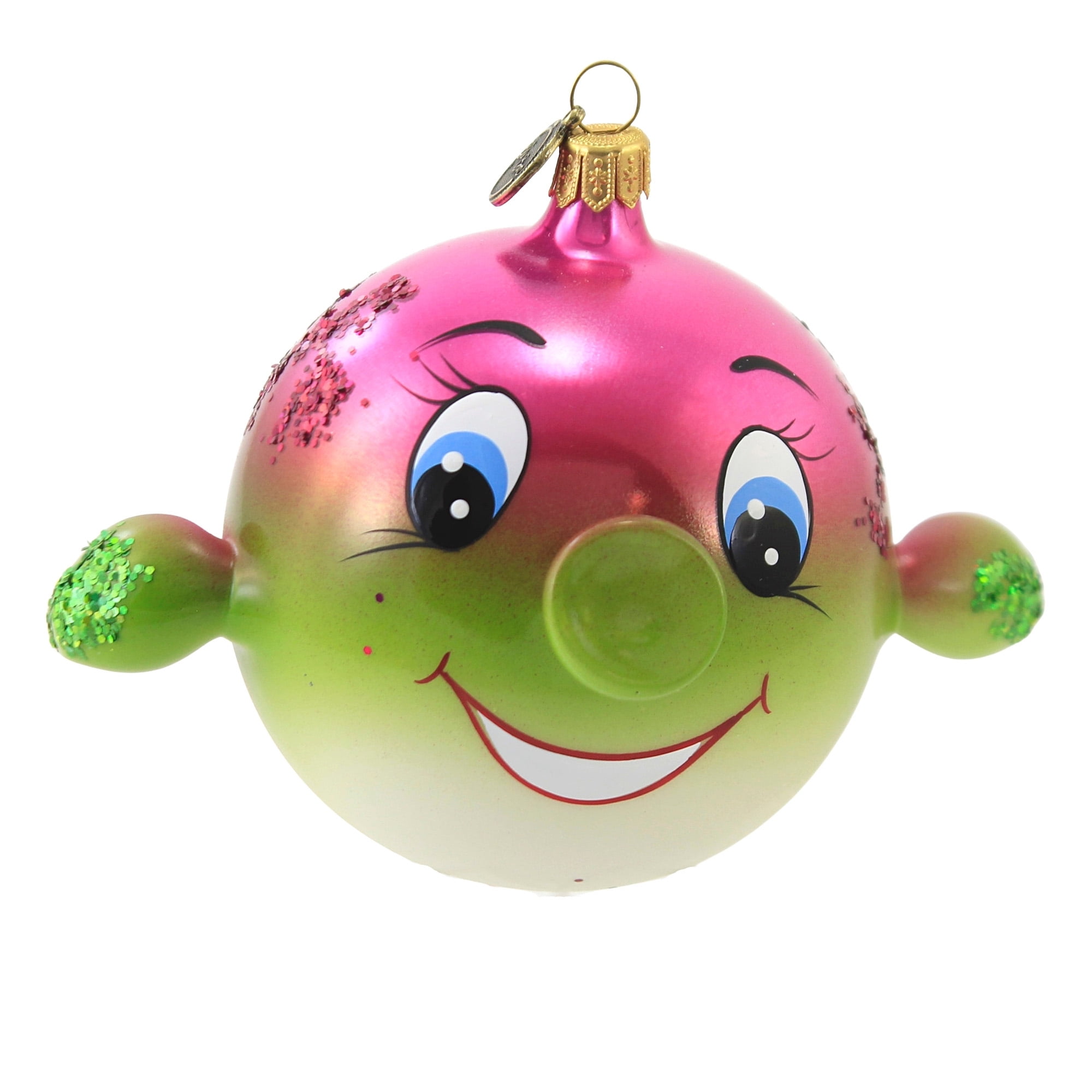 Pinky Smiling Fish - 1 Glass Ornament 4.5 Inch, Glass - Christmas ...