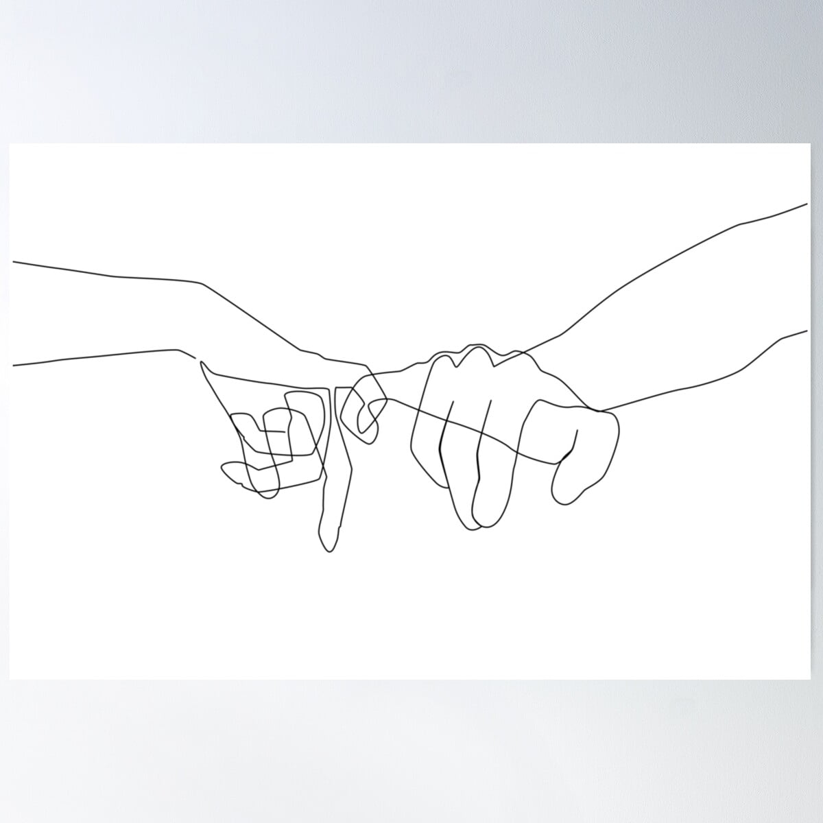 Pinky Swear Poster Wall Art, Modern Wall Decor For Living Room Bedroom ...