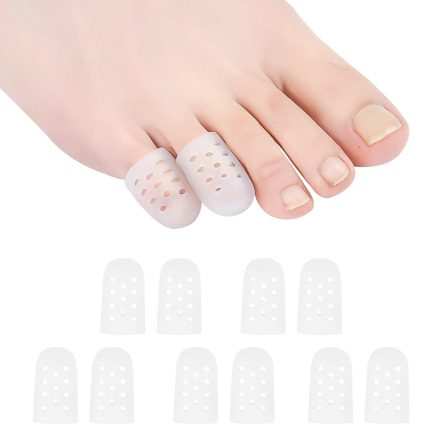Pinky Toe Protectors With Hole, 10 Pack Toe Caps Covers, Protect Toe ...