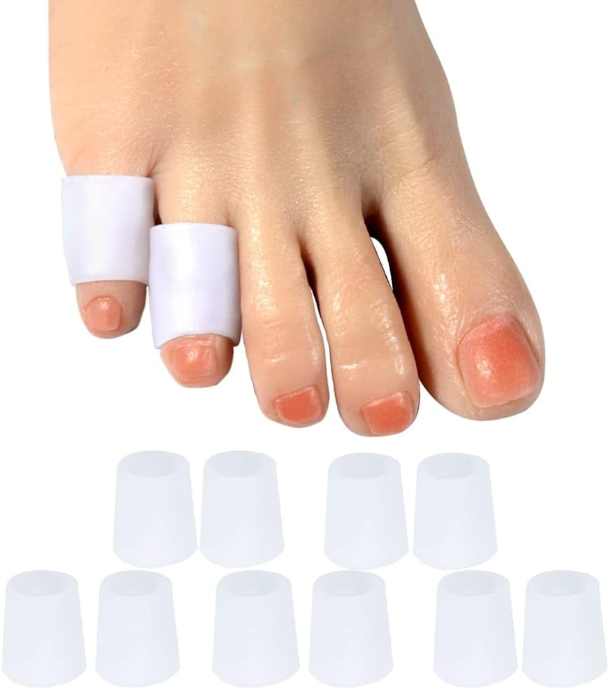 Pinky Toe Sleeves Tubes Cushion 10 PCS Little Gel Toe Protectors Splint ...