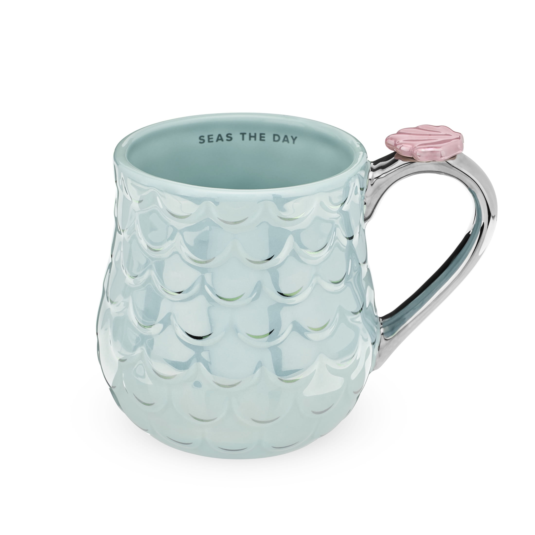 Pinky Up Mermaid Ceramic Coffee Mug with Seashell Design, Cute Mugs for ...