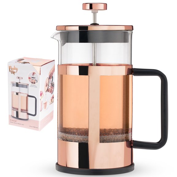 Pinky Up Riley French Press Pot Tea and Coffee Maker, 34 oz, Pink and ...