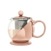 Primula Half Moon Glass Teapot, Tea, and Infuser, 40 fl oz., Black ...