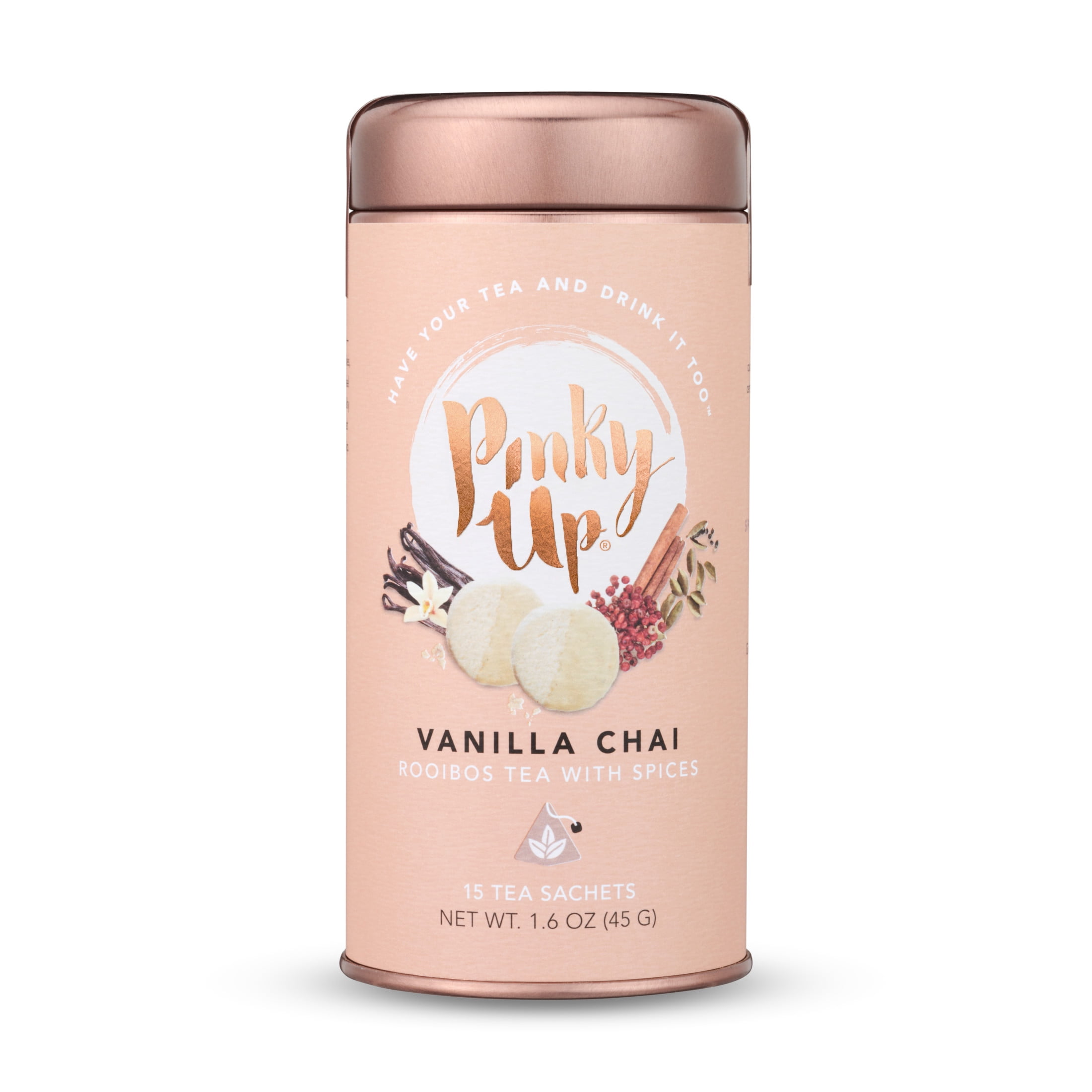 Pinky Up Vanilla Chai Rooibos Tea, Smooth and Aromatic, Cozy Spiced ...