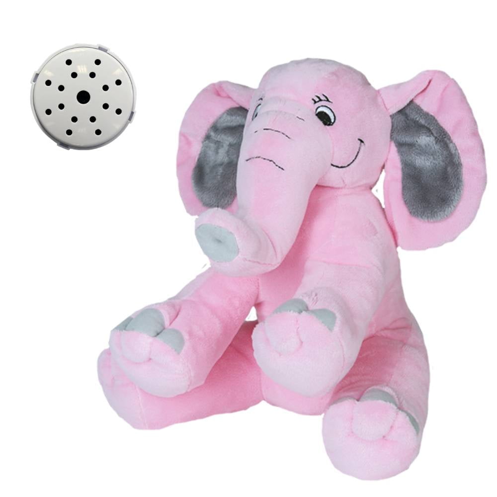 Pinky the Elephant 16 Inch Plush Toy with Recorder Device Soft Elephant ...