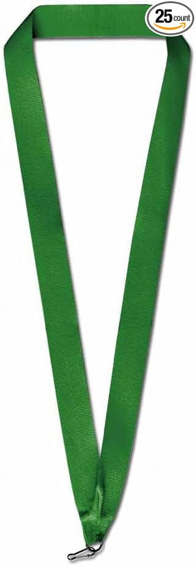 Pinmart Neck Ribbon Lanyards for ID Badges - Green, 25 pack - Walmart.com