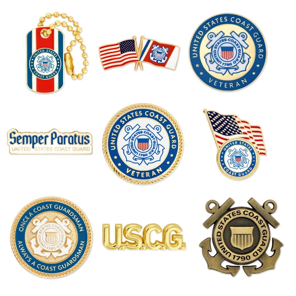 Pinmart's Officially Licensed U.S. Coast Guard Veteran Enamel Lapel Pin ...