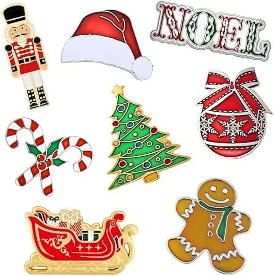 Pinmart's Traditional Holiday Christmas Enamel Lapel Pin Set - Walmart.com