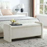 Better Homes & Gardens Springwood Storage Bench, Cream - Walmart.com