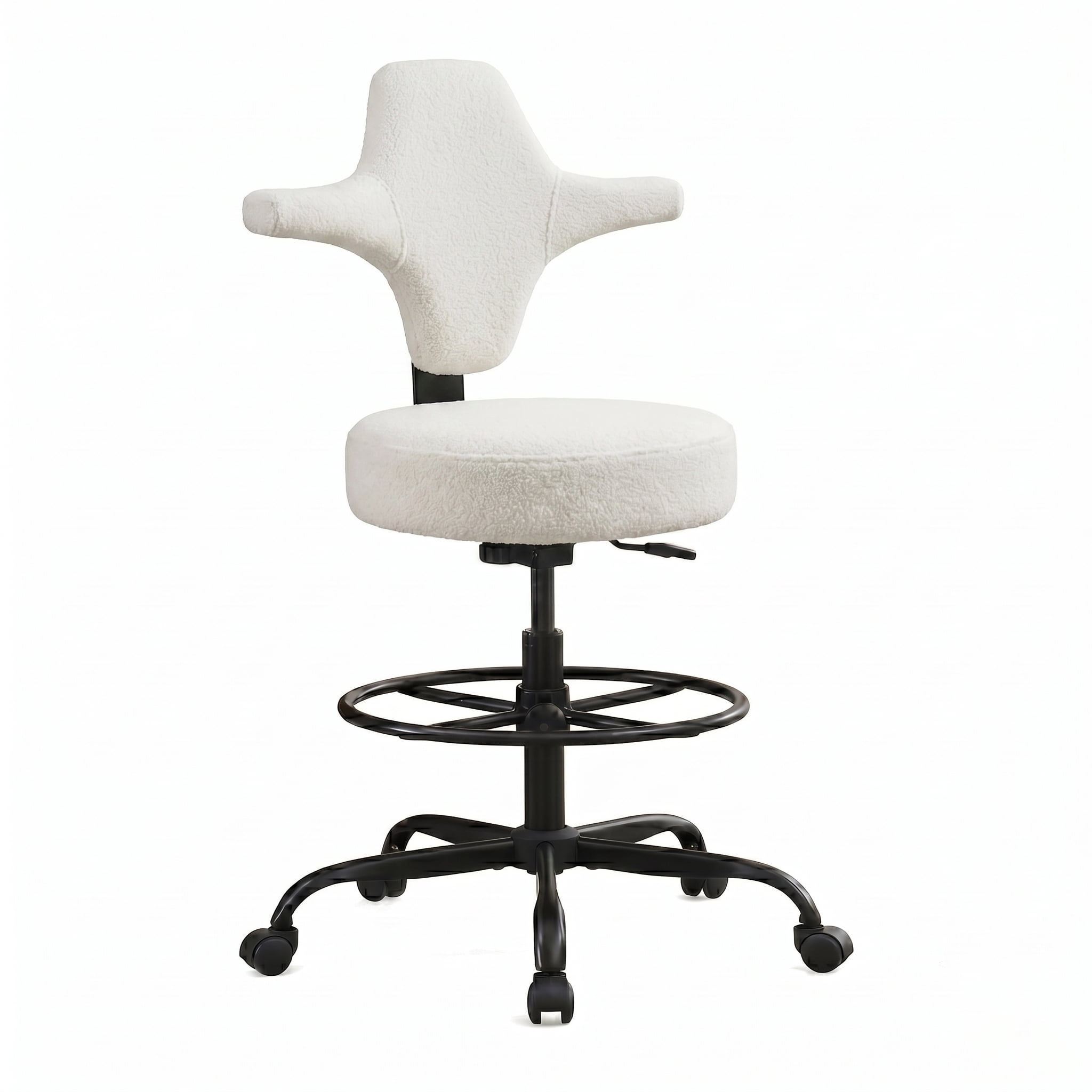 Pinmoco Drafting Chair with Backrest, Tall Office Chair with Footrest ...