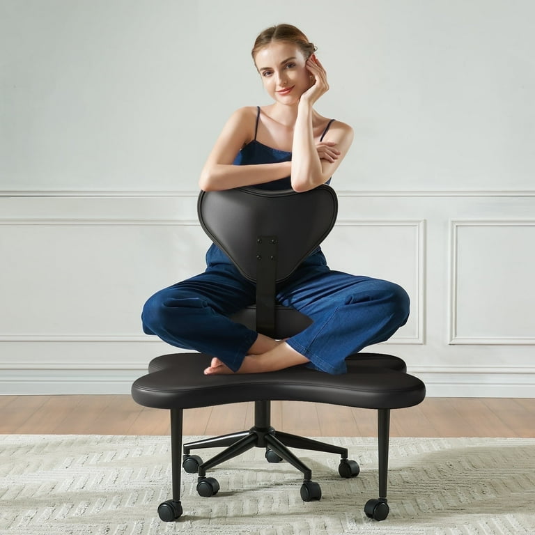 Pinmoco Ergonomic Cross Legged Swivel Chair, Adjustable Pinmoco Ergonomic Cross Legged Swivel Chair, Adjustable