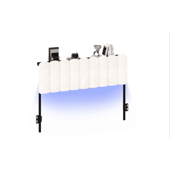 Pinmoco Full Size Upholstered Headboard with Storage Shelf, Type-C and ...