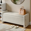 Duhome Indoor Sitting Bench - Faux Leather, Metal Base, White - Ideal ...