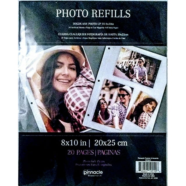 Pinnacle 8"x10" Magnetic Photo Refill, 20 Count - Walmart.com