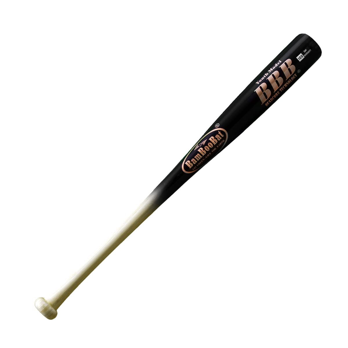 Pinnacle BamBooBat Youth YBBHBBN Big Barrel Bat - Black Natural - Black ...