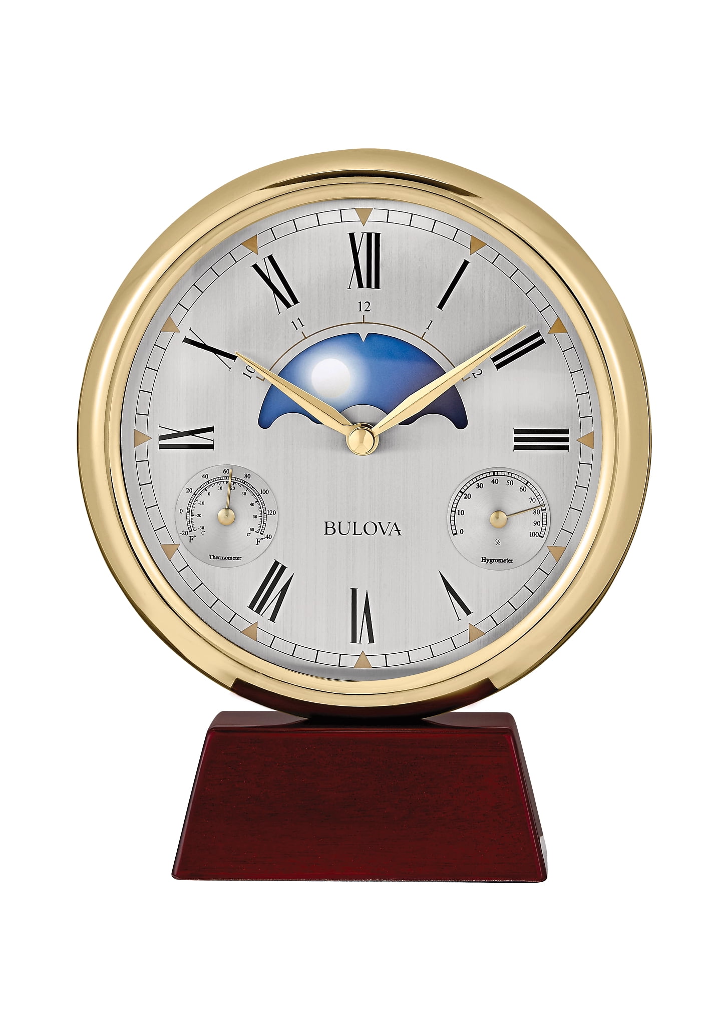 Pinnacle Gold desk clock by Bulova - Walmart.com