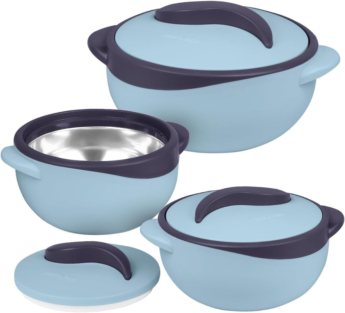 Pinnacle Insulated Casserole Dish Set with Lid, 3-Piece Thermal Serving ...