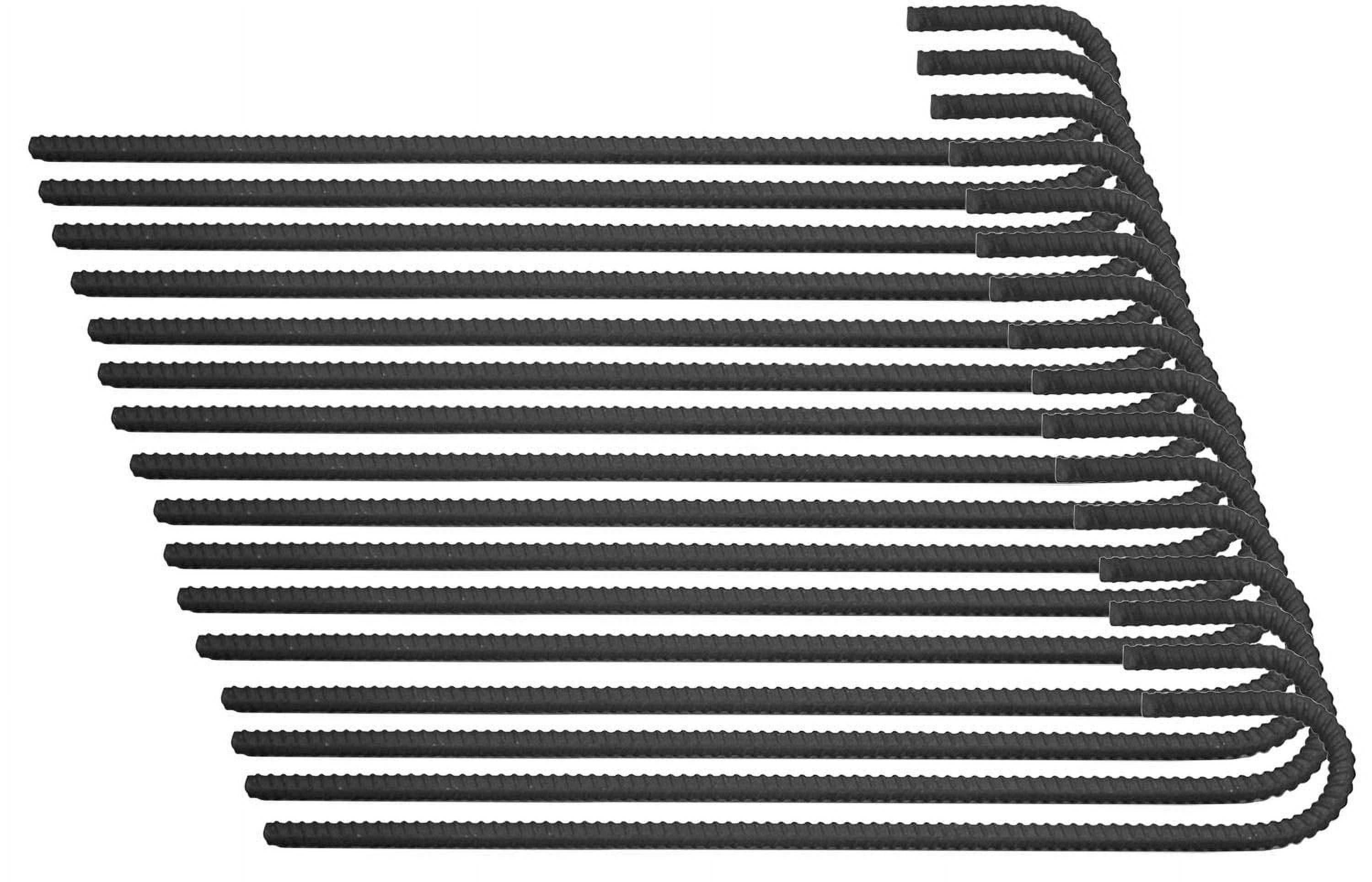 Pinnacle Mercantile 16 Pack DHF10 Rebar Stakes J Hook Heavy Duty Steel ...