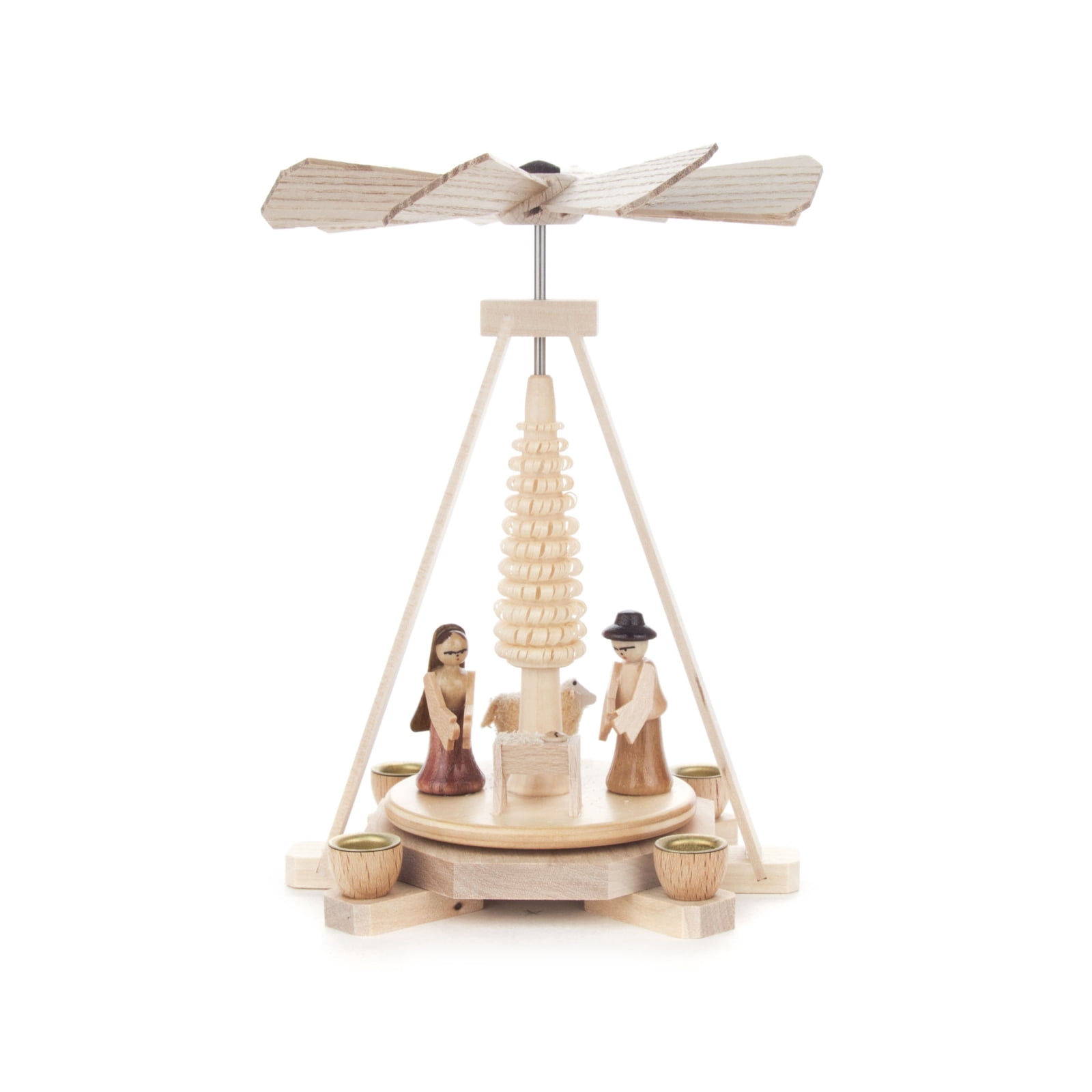 Pinnacle Peak Trading German Wood Mini Pyramid with Nativity Scene ...
