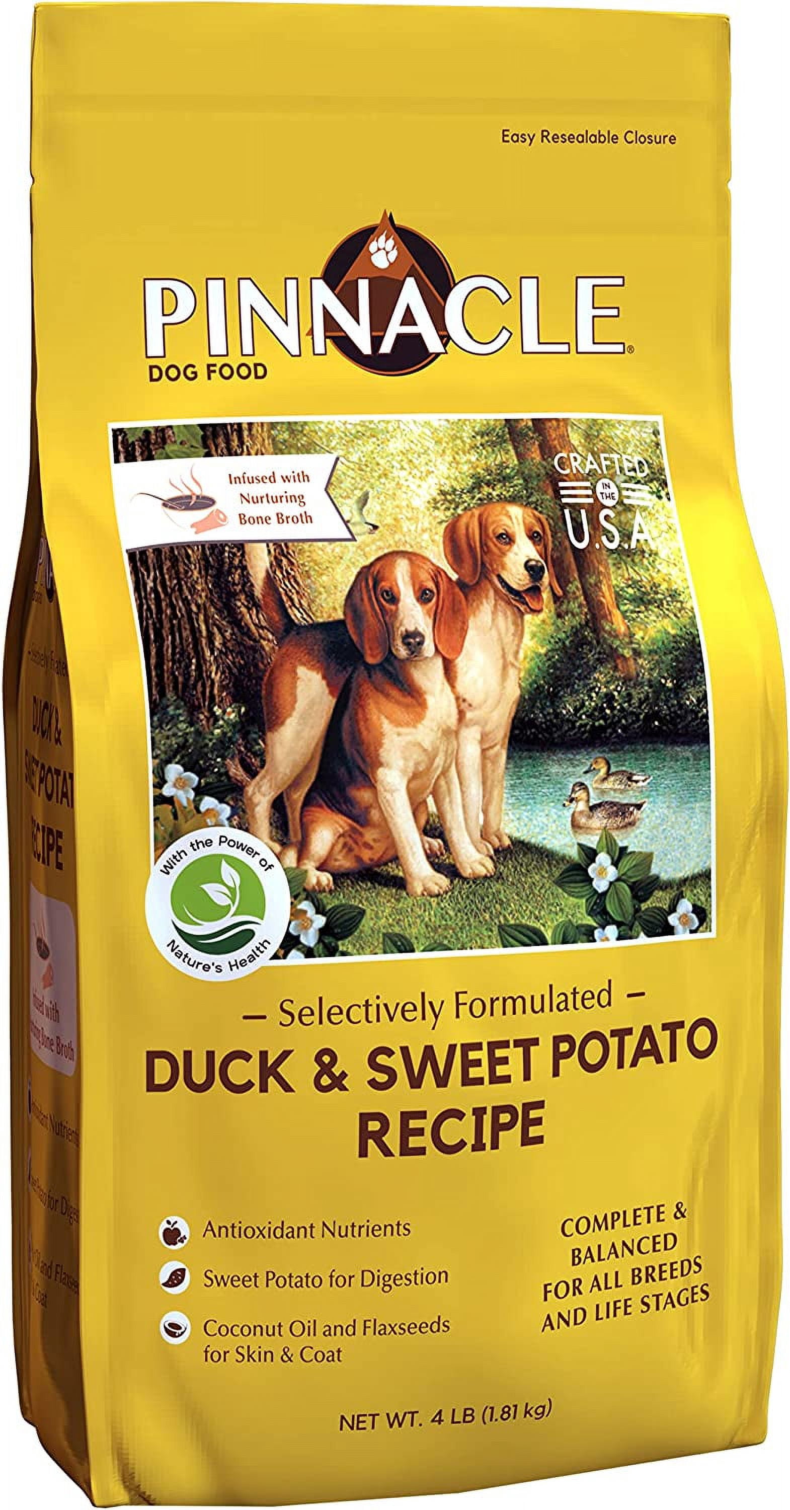 Pinnacle Pet Selectively Formulated Dry Dog Food, Duck & Sweet Potato ...