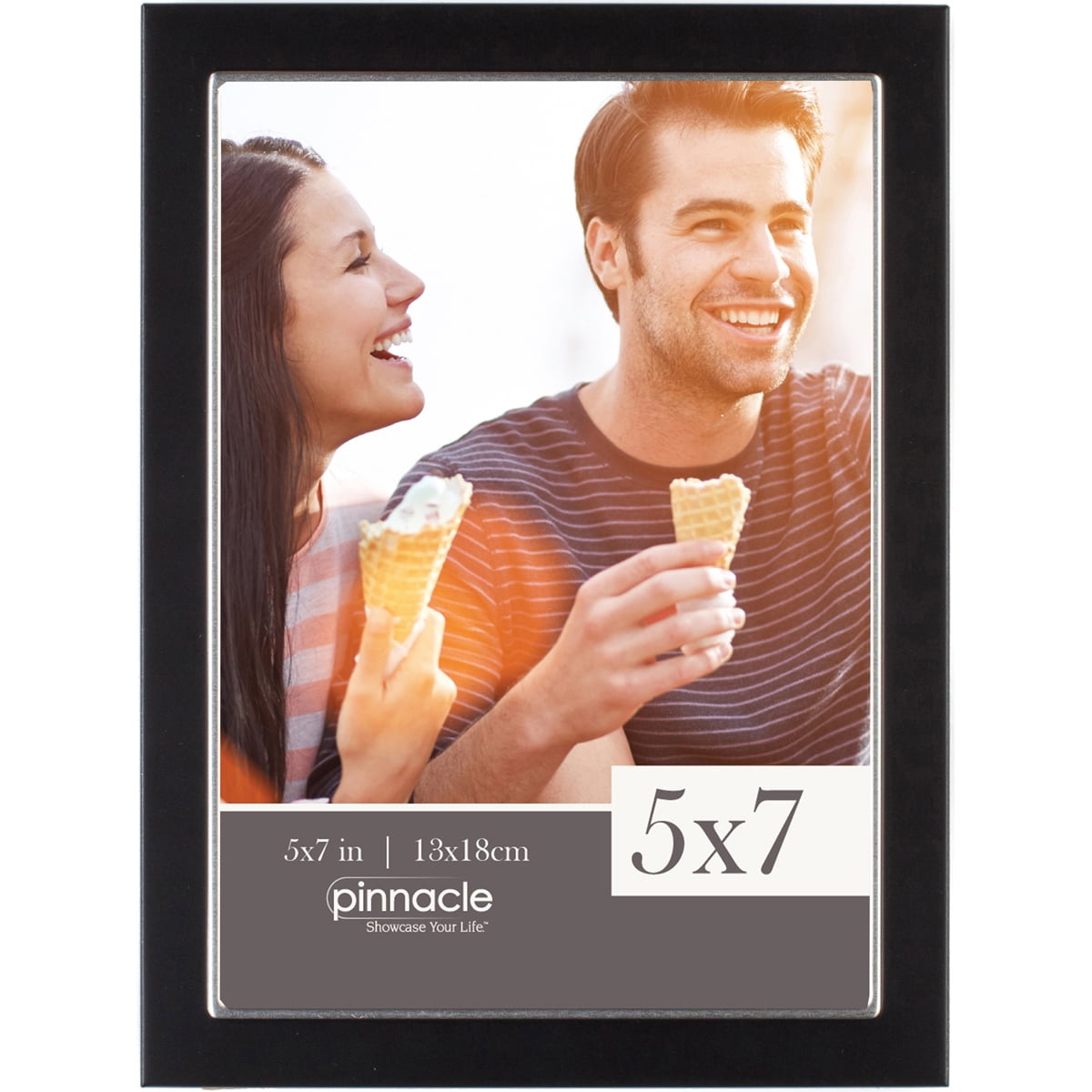 Pinnacle Picture Frame 5"x7"-Black/Silver - Walmart.com
