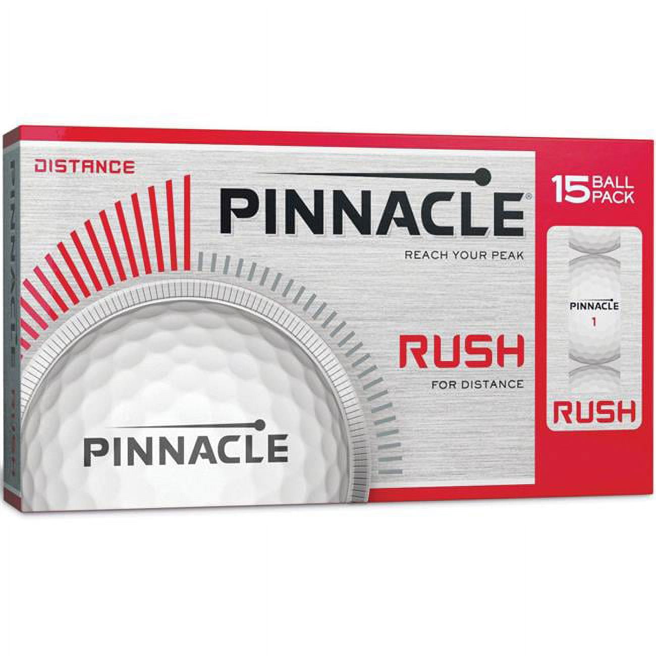 Pinnacle 75340 Rush Golf White Balls - Pack of 15 - Walmart.com