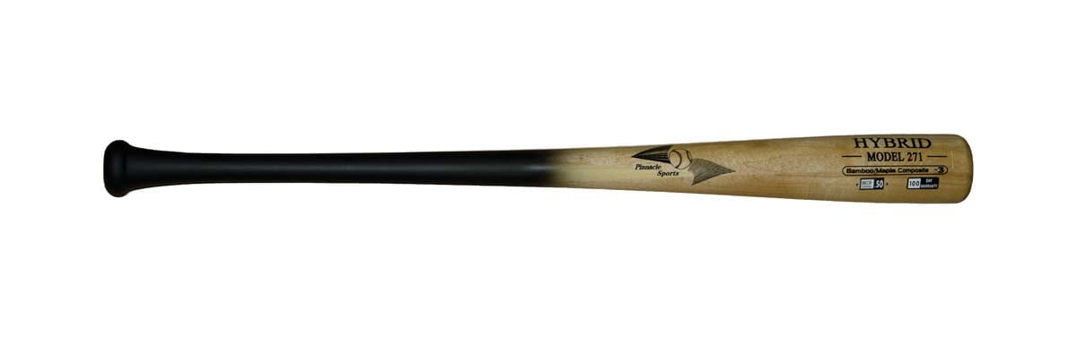 Pinnacle Sports Bamboo-Bat Maple Hybrid Bat Black | Natural 30 ...
