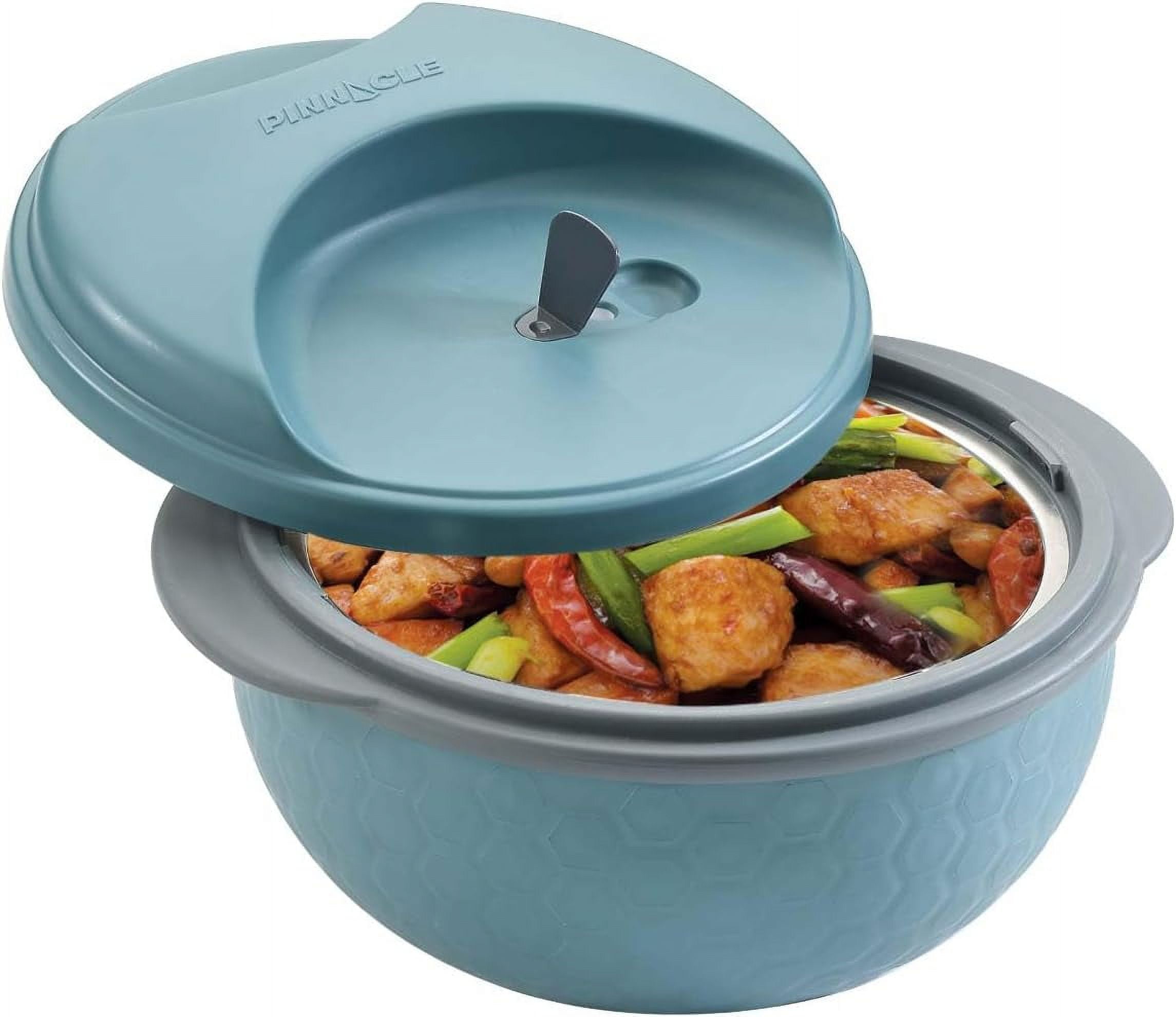 Pinnacle Thermoware Microwave Safe Stainless Steel Lunch Box, Reusable ...