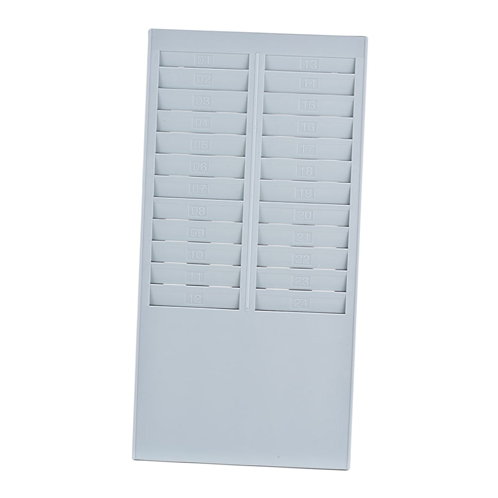 Pinnaco Attendance Time Card Holder, 24 Slot Wall Mount, Office Use ...