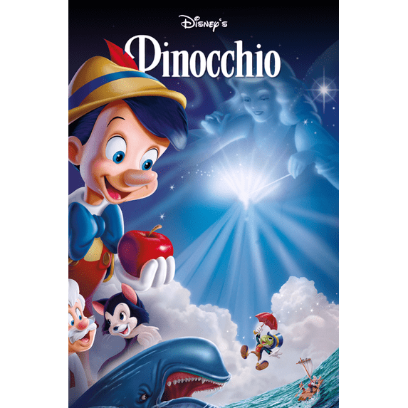 Pinocchio 1940 Movie Poster 24x36 - Classic Disney Animated Film ...